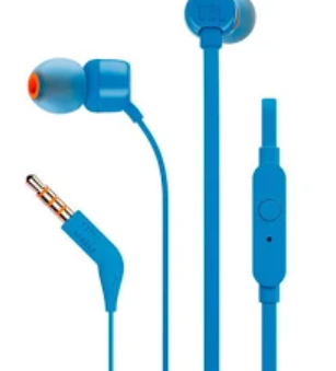 JBL HEADPHONE T110 WIRED IN-EAR,BLUE– Distritech